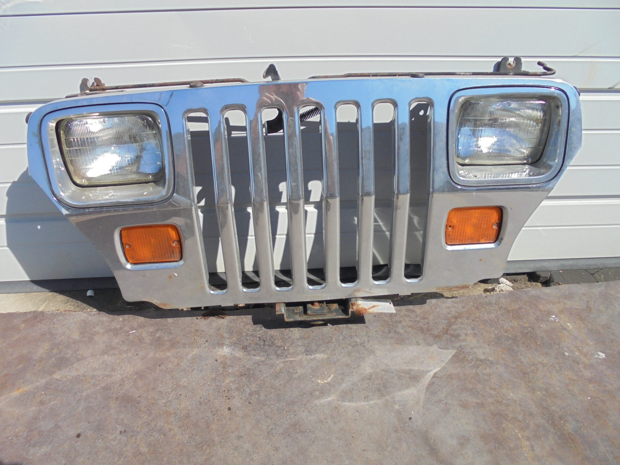 1987-1995 JEEP YJ WRANGLER BLACK W/CHROME OVERLAY LAREDO GRILL – One ...